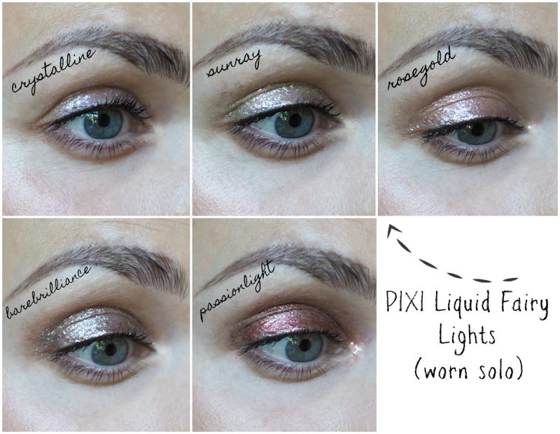 The NEW PIXI Liquid Fairy Lights Eye Shimmers : Swatches + Review ...